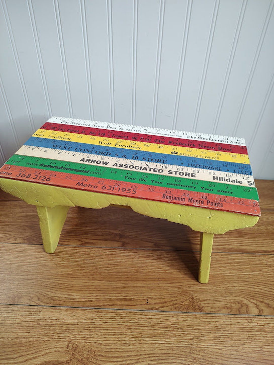 Wooden Yardstick Step Stool ~ Wooden Stool ~ Repurposed Yardsticks - Etsy