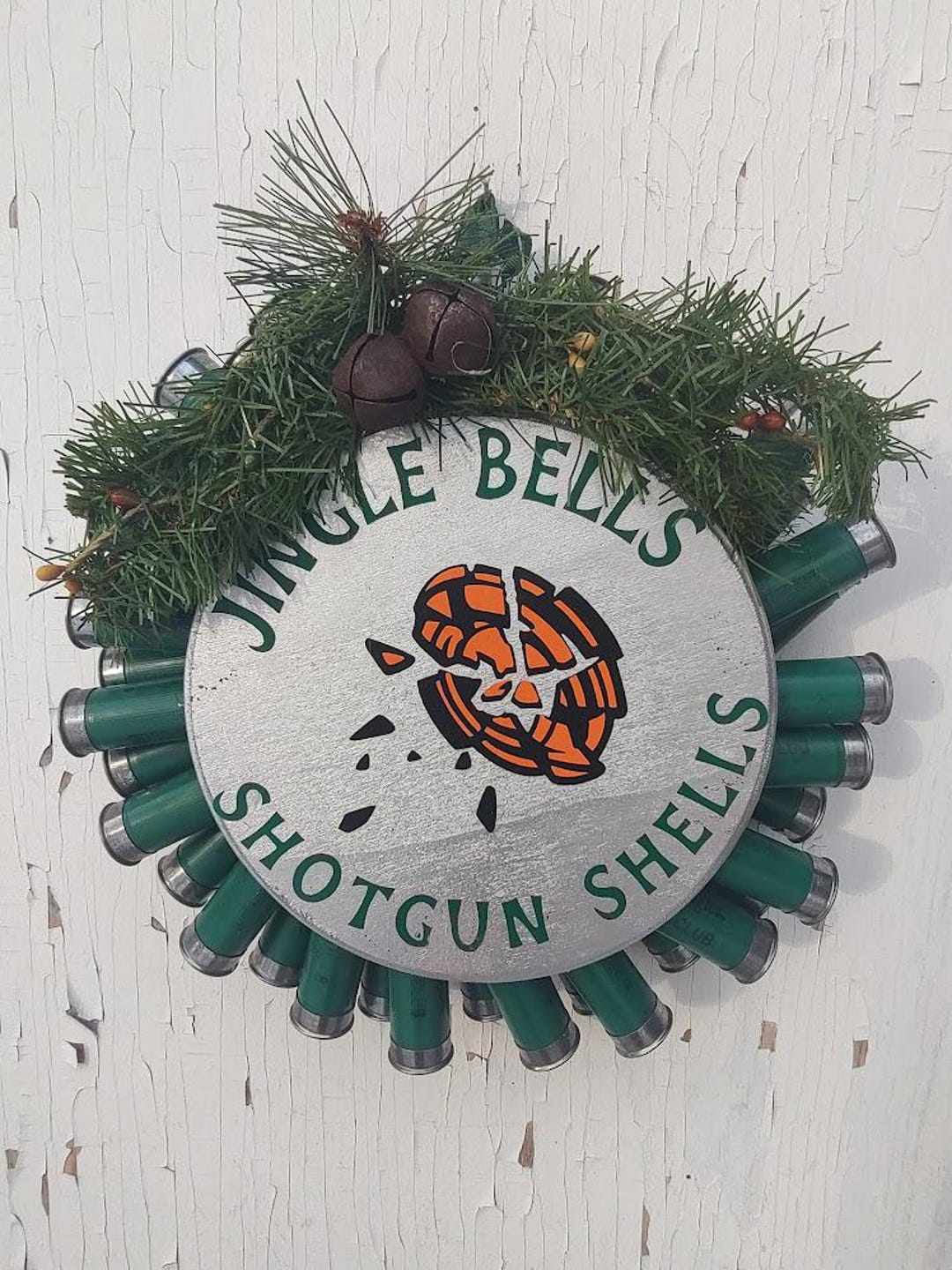 Shotgun Shell Wreath 10" ~trap Shooting Door Wreath ~ Hunter Christmas ...