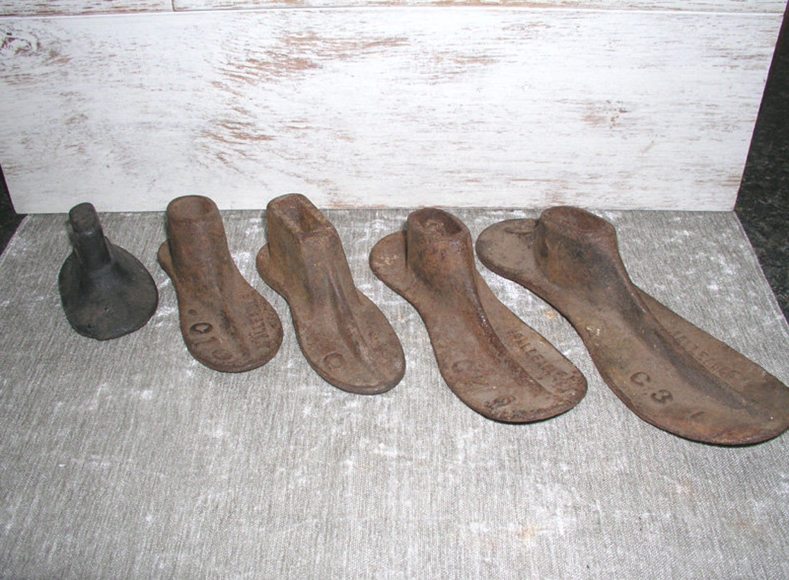 Vintage Cobblers Cast Iron Boot Shoe Mold Forms Primitive - Etsy