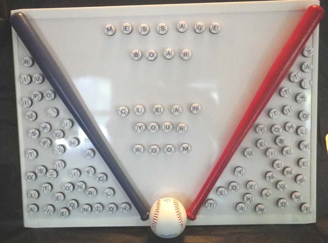 Magnetic Hanging Baseball Themed Message Board - Etsy