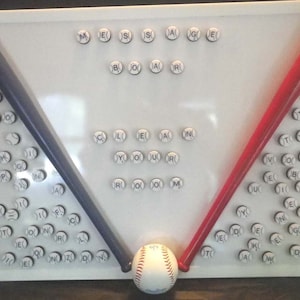 Magnetic Hanging Baseball Themed Message Board - Etsy