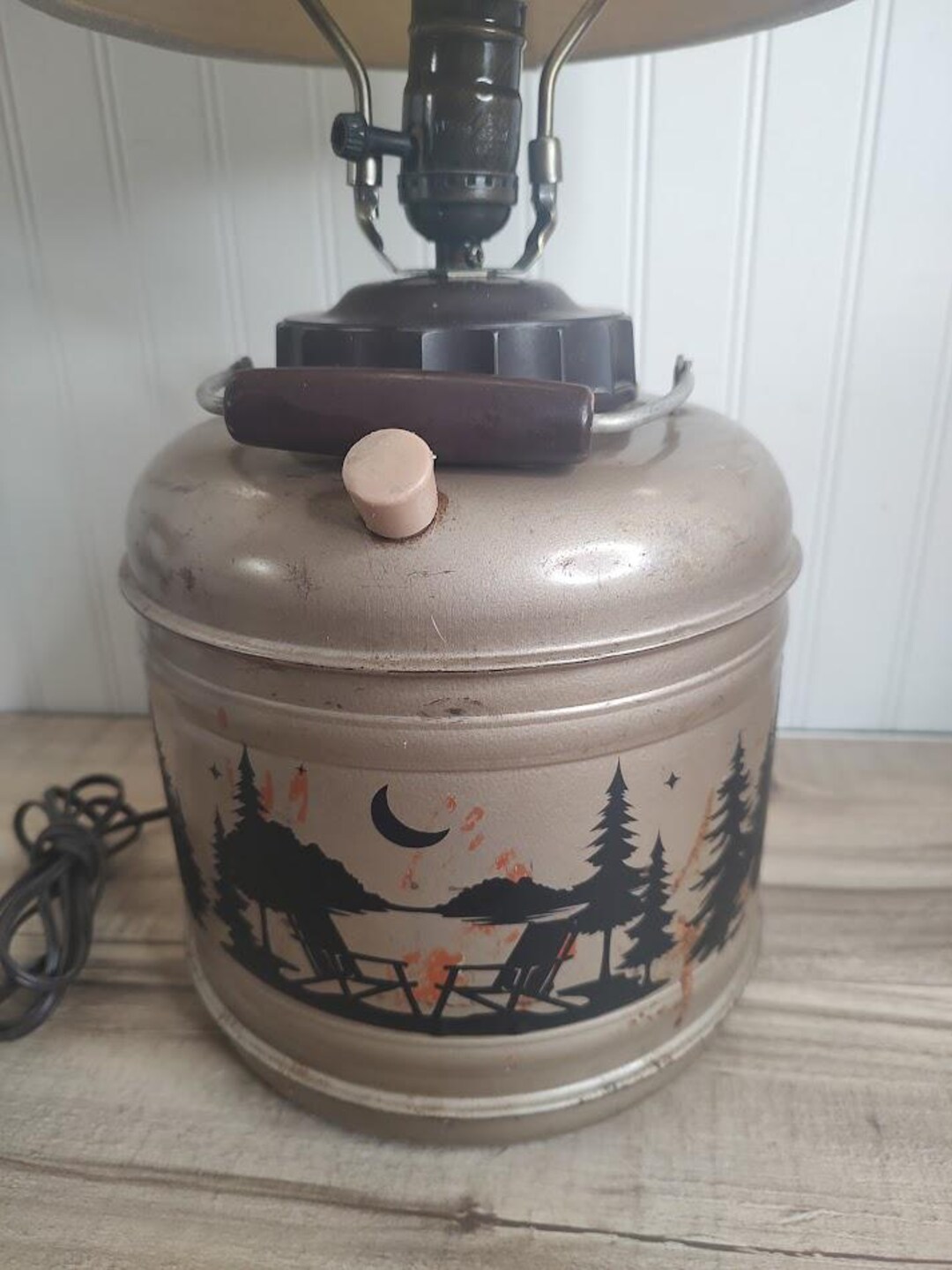 Vintage Thermos Jug Table Lamp ~ Cabin Table Lamp - Etsy