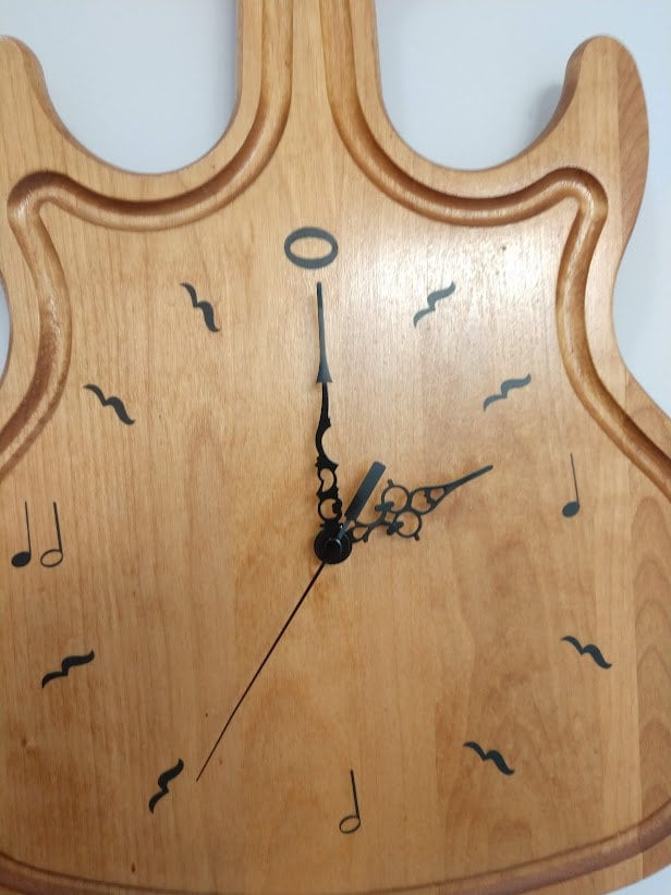Wooden Guitar Clock Music Clock Gifts for Guitarist - Etsy