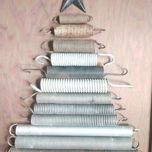 LARGE 23" X 19" Vintage Hardwood Rusty Spring Christmas Tree / Holiday ...