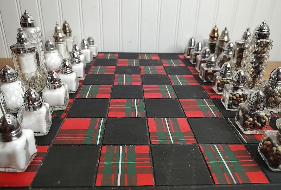 Salt & Pepper Chess Set ~ Unique Chess Set ~ One of Kind Game - Etsy