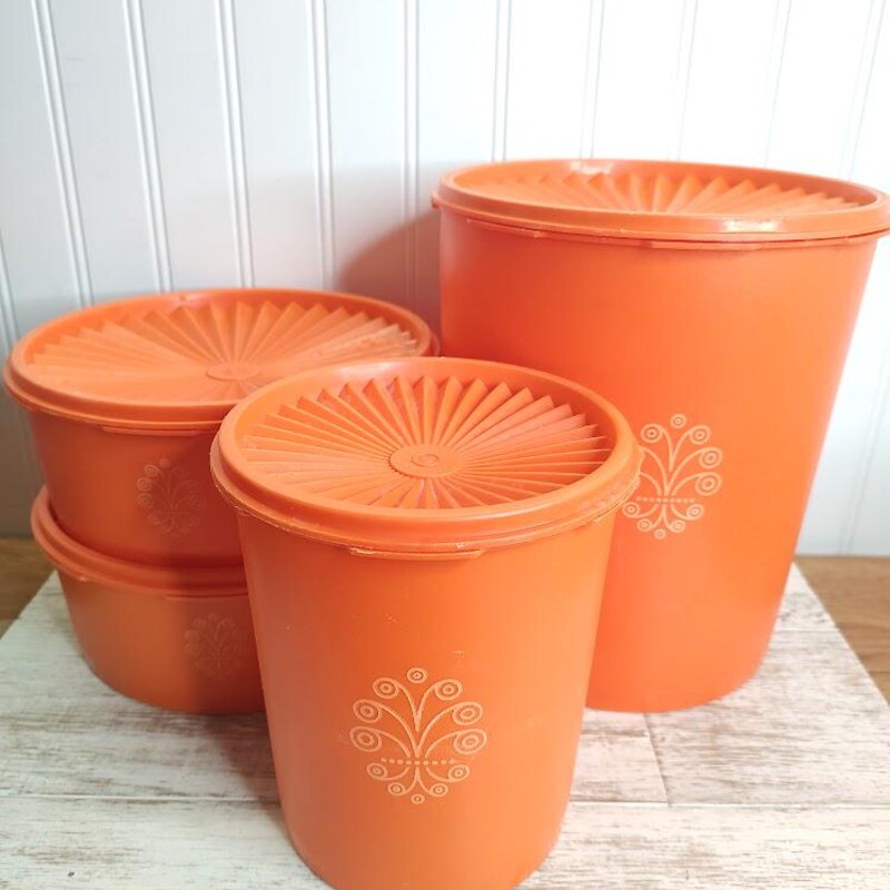 Orange Canister Set - Etsy