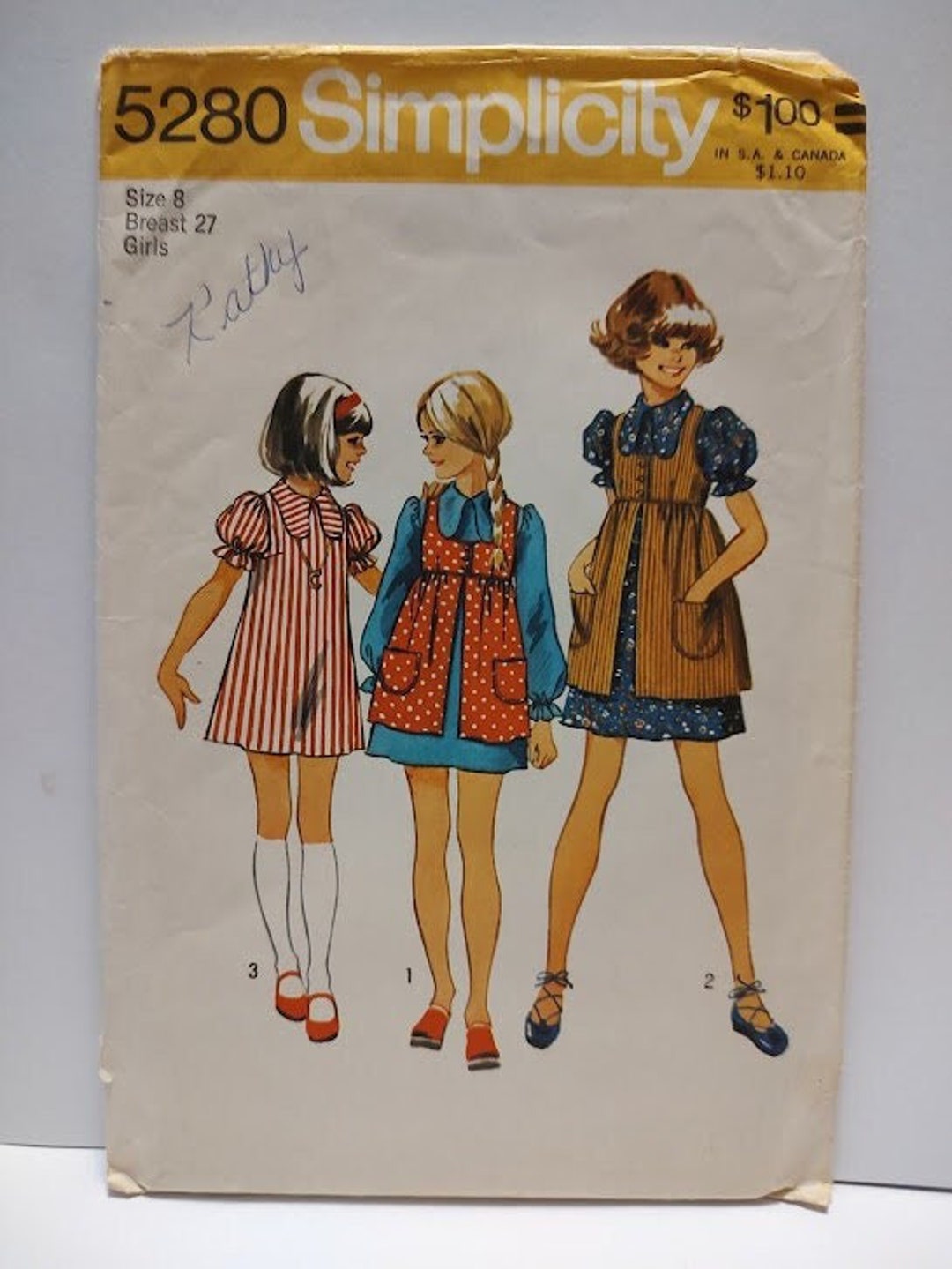 Simplicity #5280 Girls Dress and Smock Size 8 - Etsy