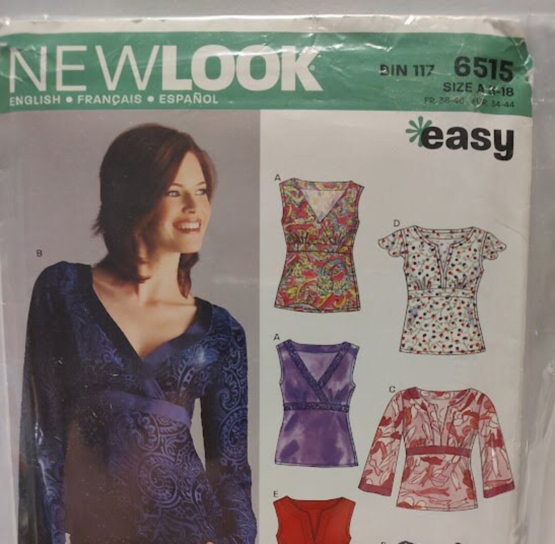 New Look #6515 Easy Misses Top Pattern Size A (8-18) - Etsy