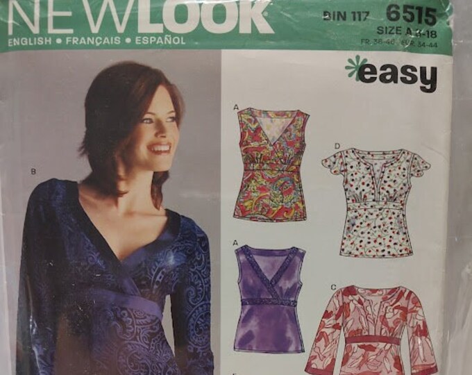 New Look #6515 Easy Misses Top Pattern Size A (8-18) - Etsy