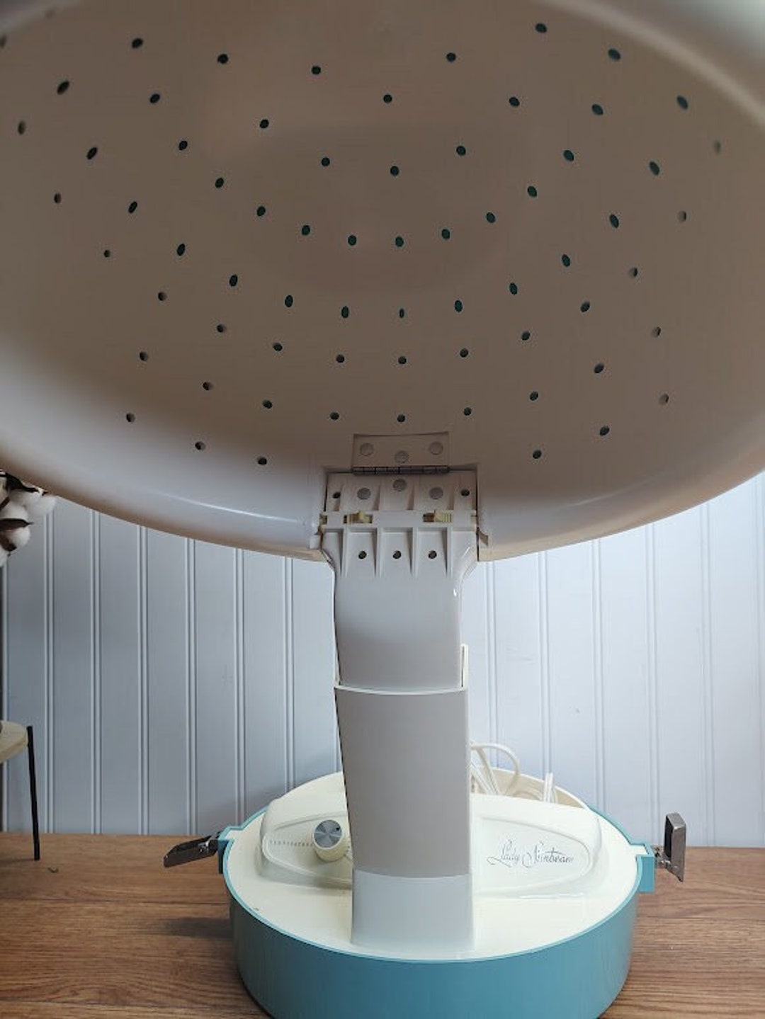 Vintage Lady Sunbeam Portable Dome Hair Dryer in Robin's Egg Blue 60s ...