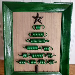 Vintage Hardwood Rusty Spring Christmas Tree / Holiday Junk Decor ...