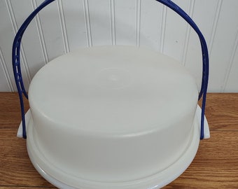 TUPPERWARE White Sheer Lid 10 Round Cake Taker Traveling Cake Harvest ...
