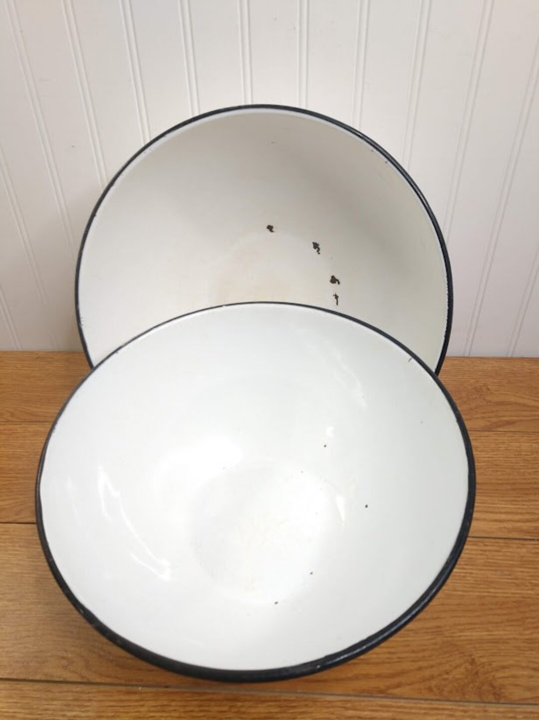 Vintage Enamelware Bowl / Wash Basin~ Farmhouse Kitchen ~ Country ...