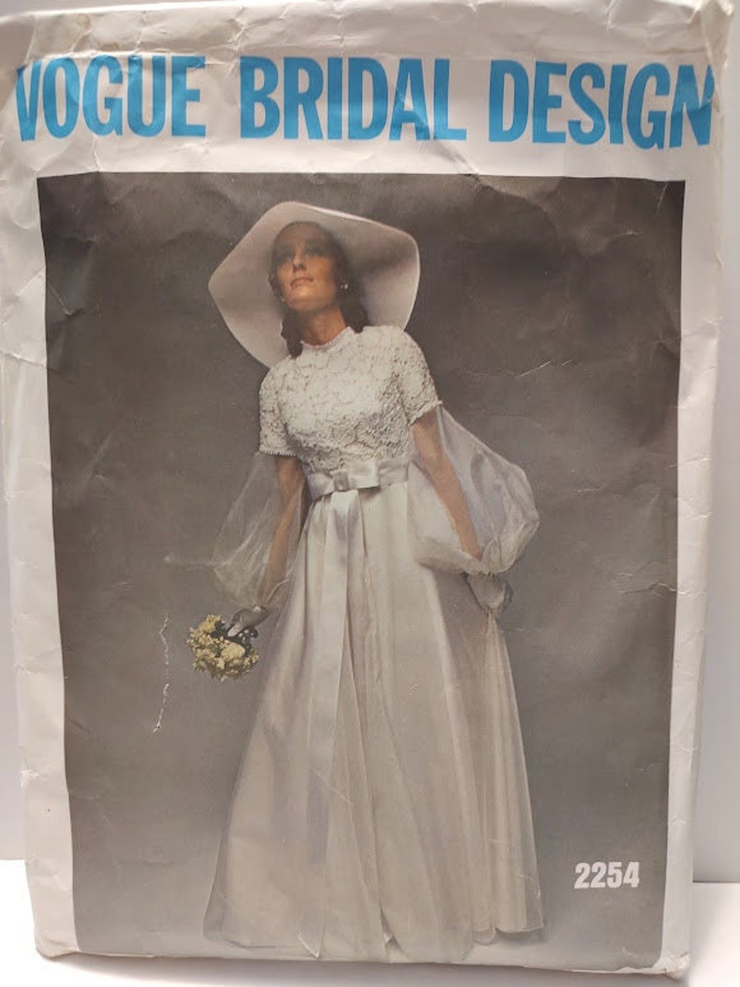 1960s Vogue Bridal Design 2254 Vintage Sewing Pattern High Waist Full ...