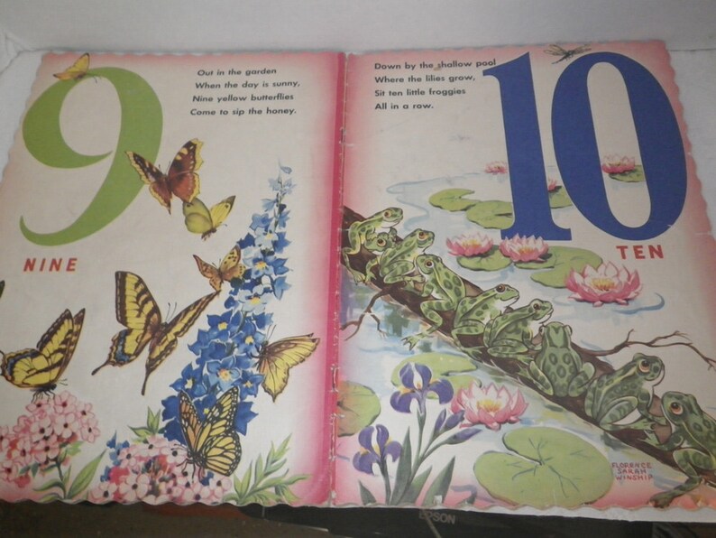 Vintage Whitman Cloth 1949 Counting Rhymes Book - Etsy