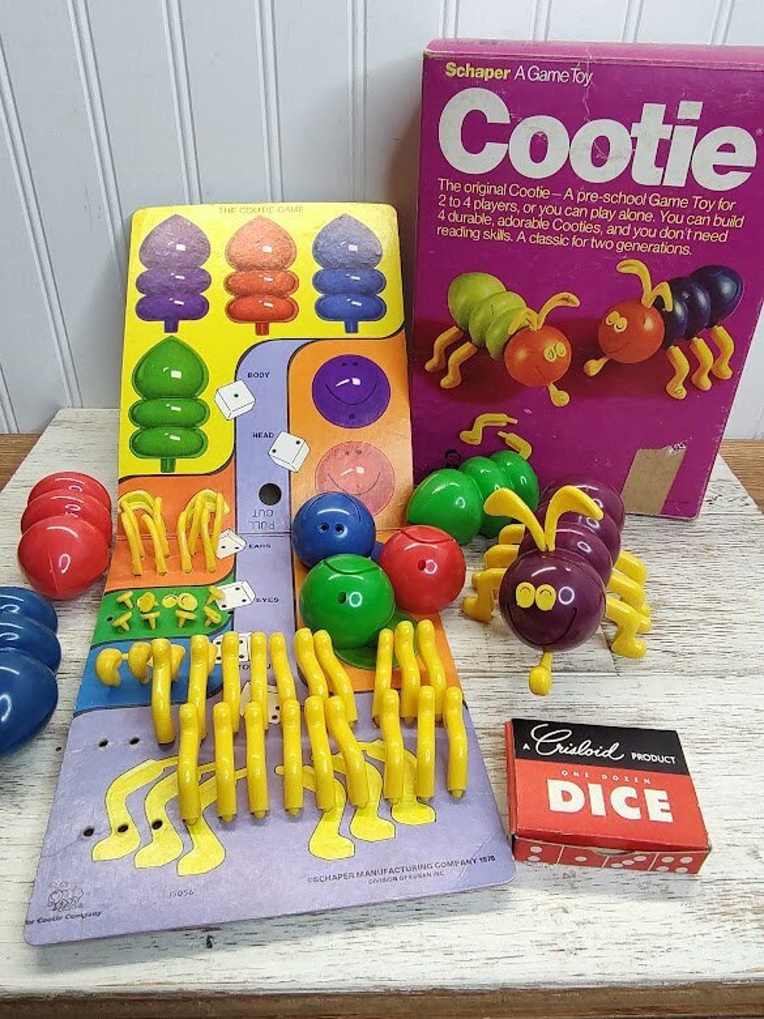 Schaper 1976 COOTIE Cootie Bug Game Vintage Game Game Night - Etsy