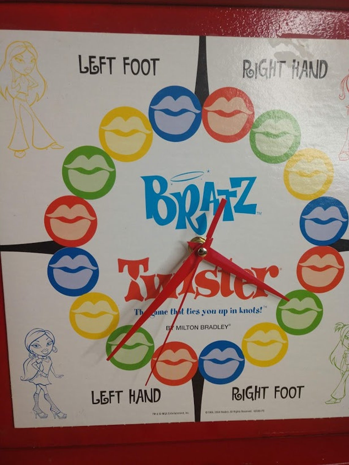 Upcycled BRATZ TWISTER Game Clock / Twister Time // Game Room Clock - Etsy