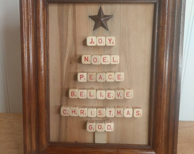 Vintage Scrabble RSVP Cube Tree ~ Scrabble Tree ~ Scrabble Christmas - Etsy