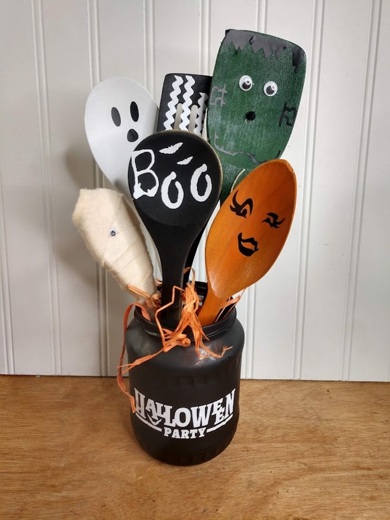 Jar Full of Halloween Fun Spooky Wooden Spoons ~ Spooky Halloween ...