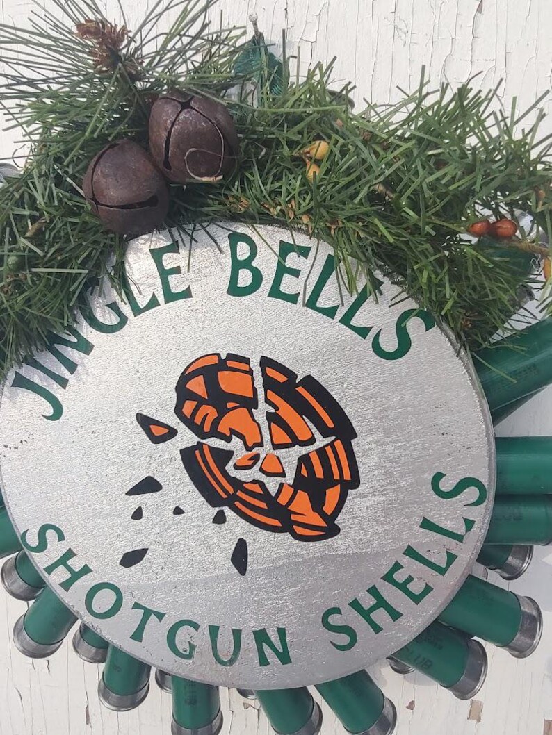 Shotgun Shell Wreath 10" ~trap Shooting Door Wreath ~ Hunter Christmas ...