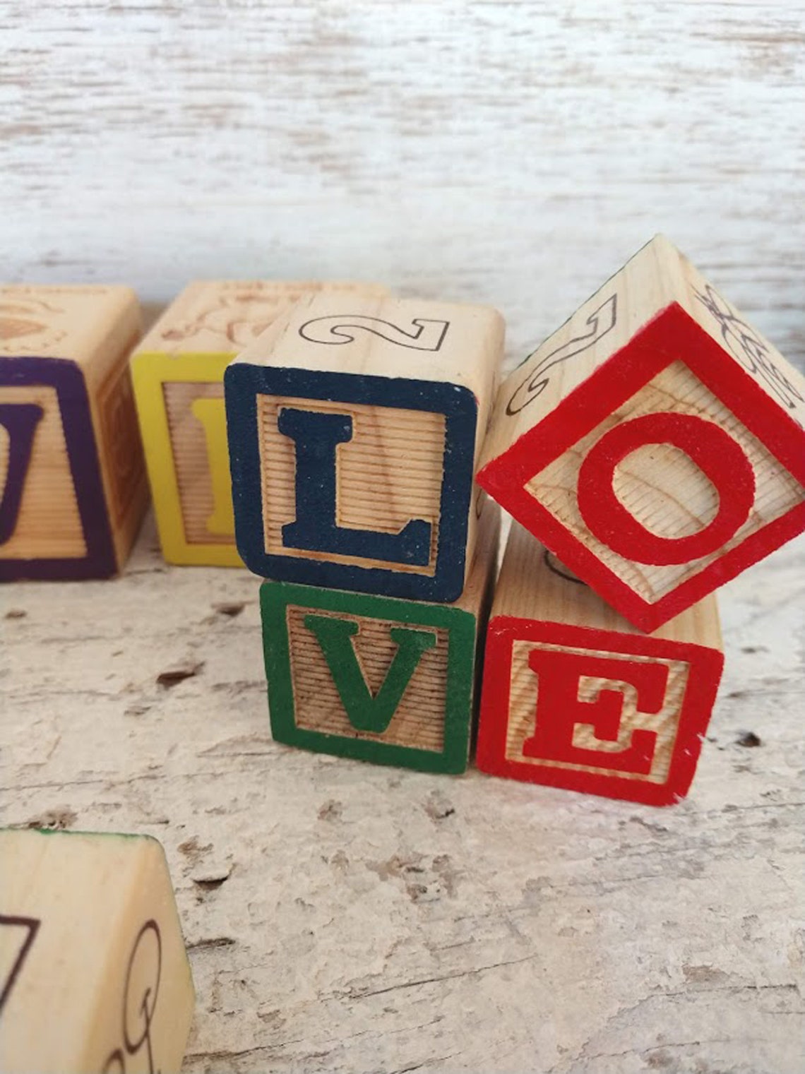 Upcycled Kids Blocks I LOVE YOU Blocks Spell It Out....i - Etsy