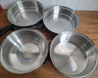 LIFETIME T304 Stainless Steel Solar Cap Cookware 6 Quart Stock Pot and ...