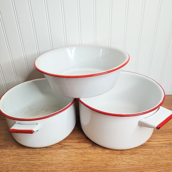 White Enamelware - Etsy