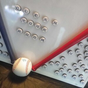 Magnetic Hanging Baseball Themed Message Board - Etsy