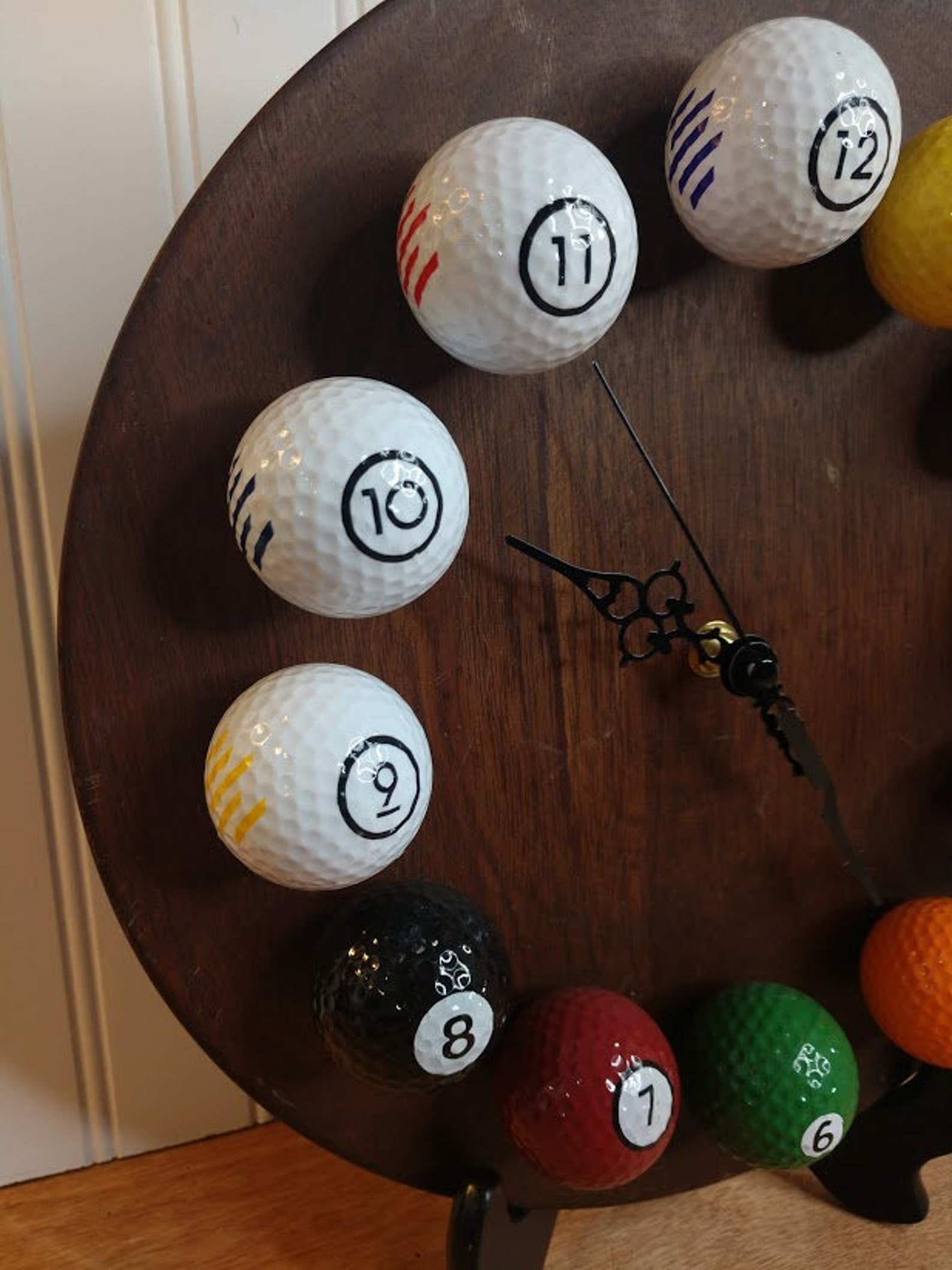 Golf Ball Clock ~ Golfer's Clock ~ Game Room Clock ~ One of A Kind ...