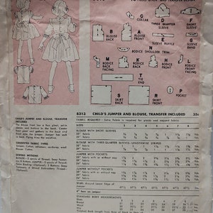 Vintage Sewing Pattern Simplicity Designer #8313 Girls Jumper Dress ...
