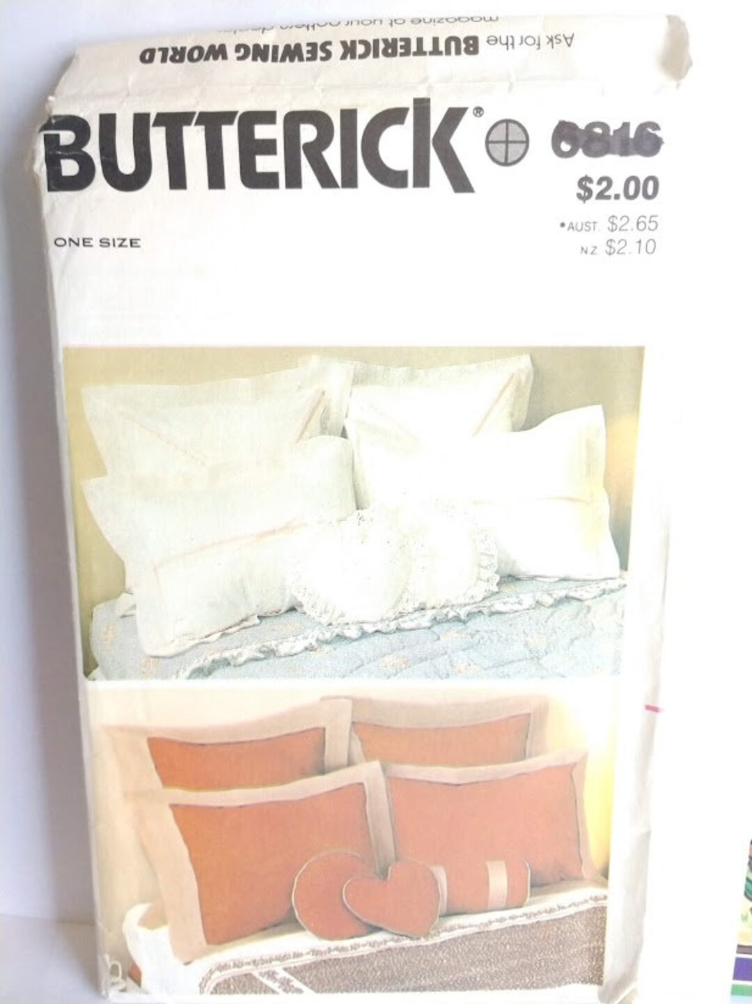 Butterick Pillow Pattern 6816 - Etsy