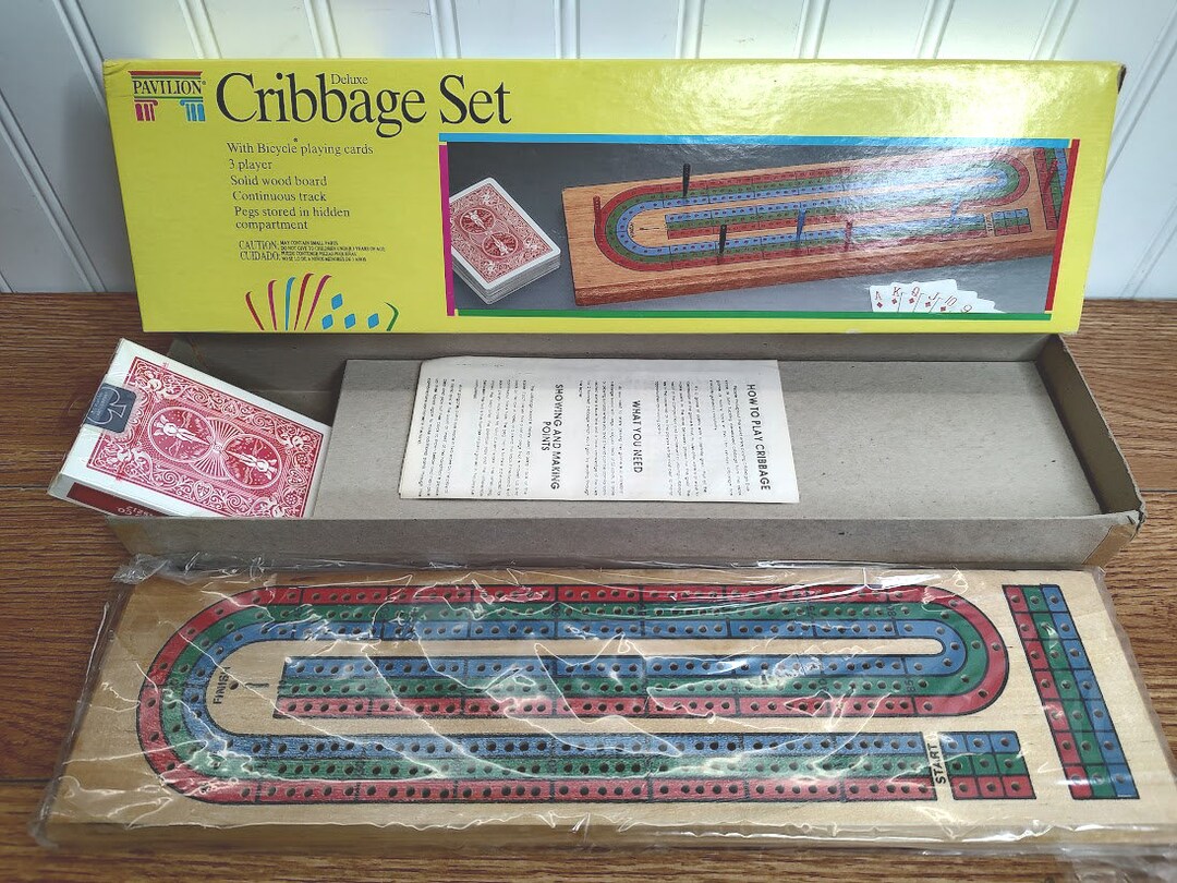 Pavilion Hardwood Deluxe Cribbage Board Game Unopened - Etsy