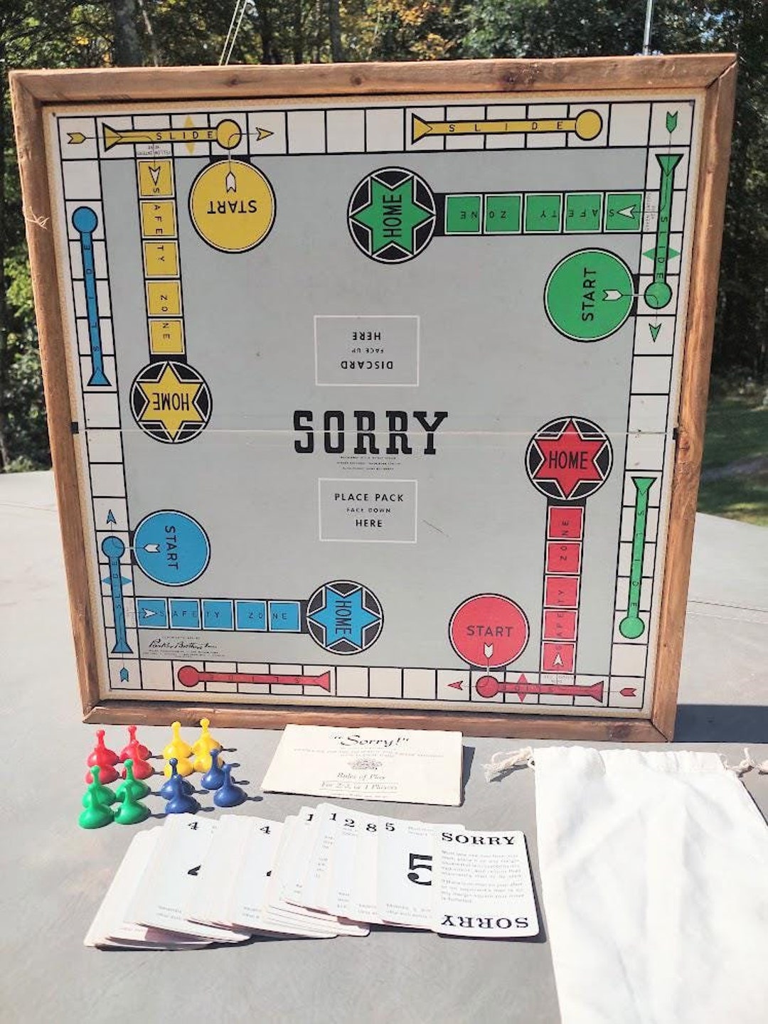 Framed Boardgame 1950 SORRY ~ Game Room Decor ~ Kids Room ~ Family Game ...