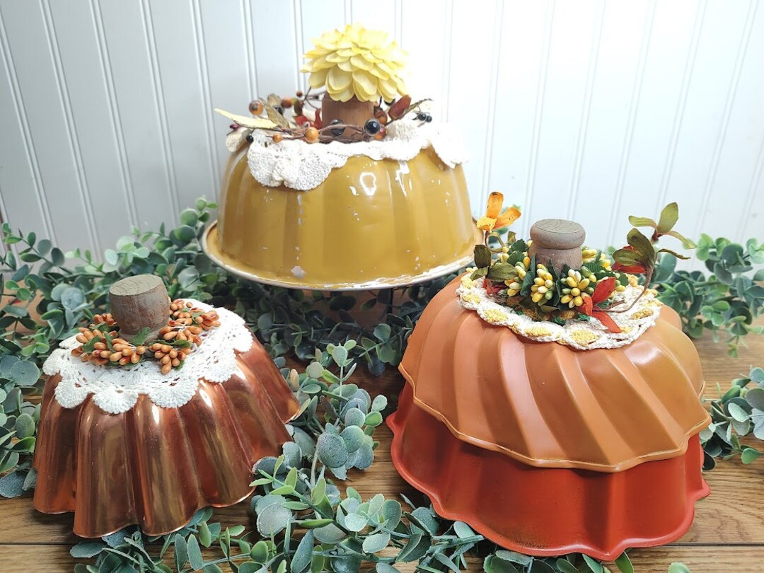 Repurposed Bundt Pan Pumpkin ~ Fall Table Decor ~ Farmhouse Fall - Etsy