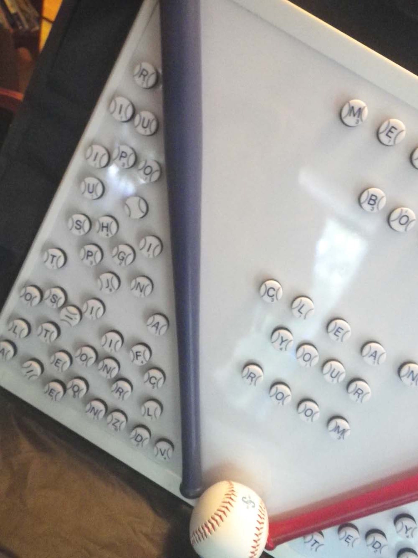 Magnetic Hanging Baseball Themed Message Board | Etsy