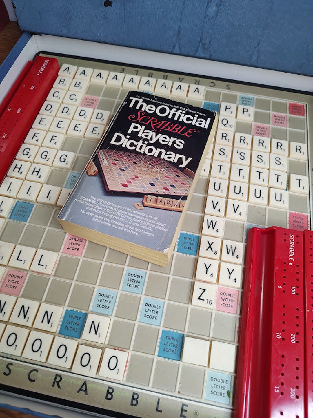 Scrabble 1954 Edition With Scoring Peg Tray MISSING PEGS Family Game ...