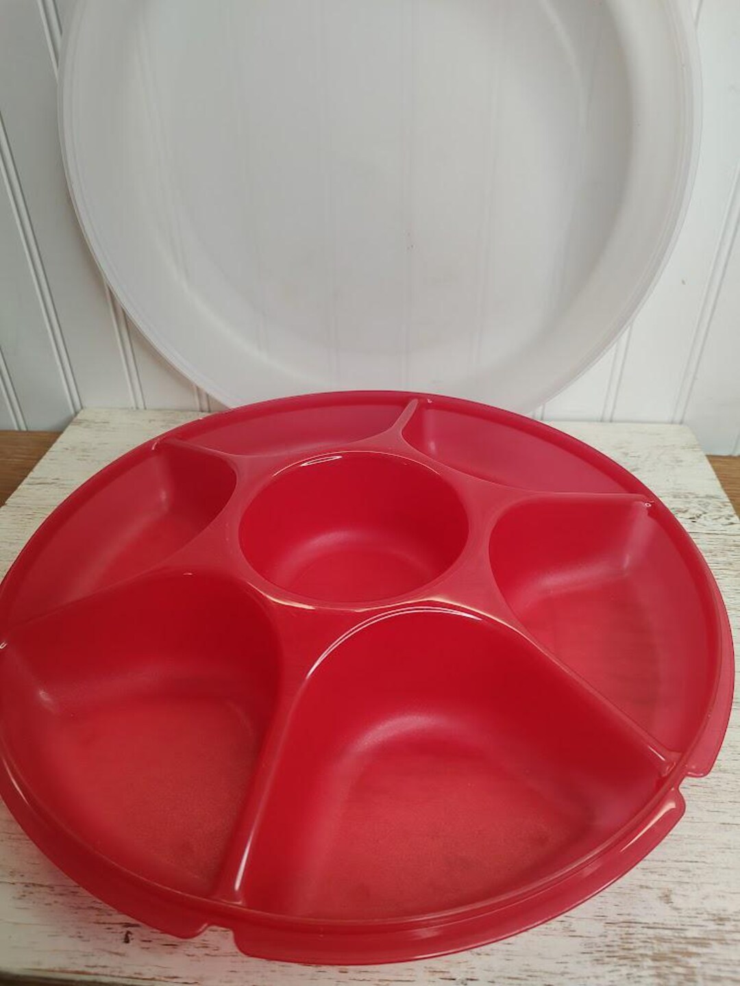 Tupperware Extra Large Serving Center Set, Almond Color 1665-2- - Etsy