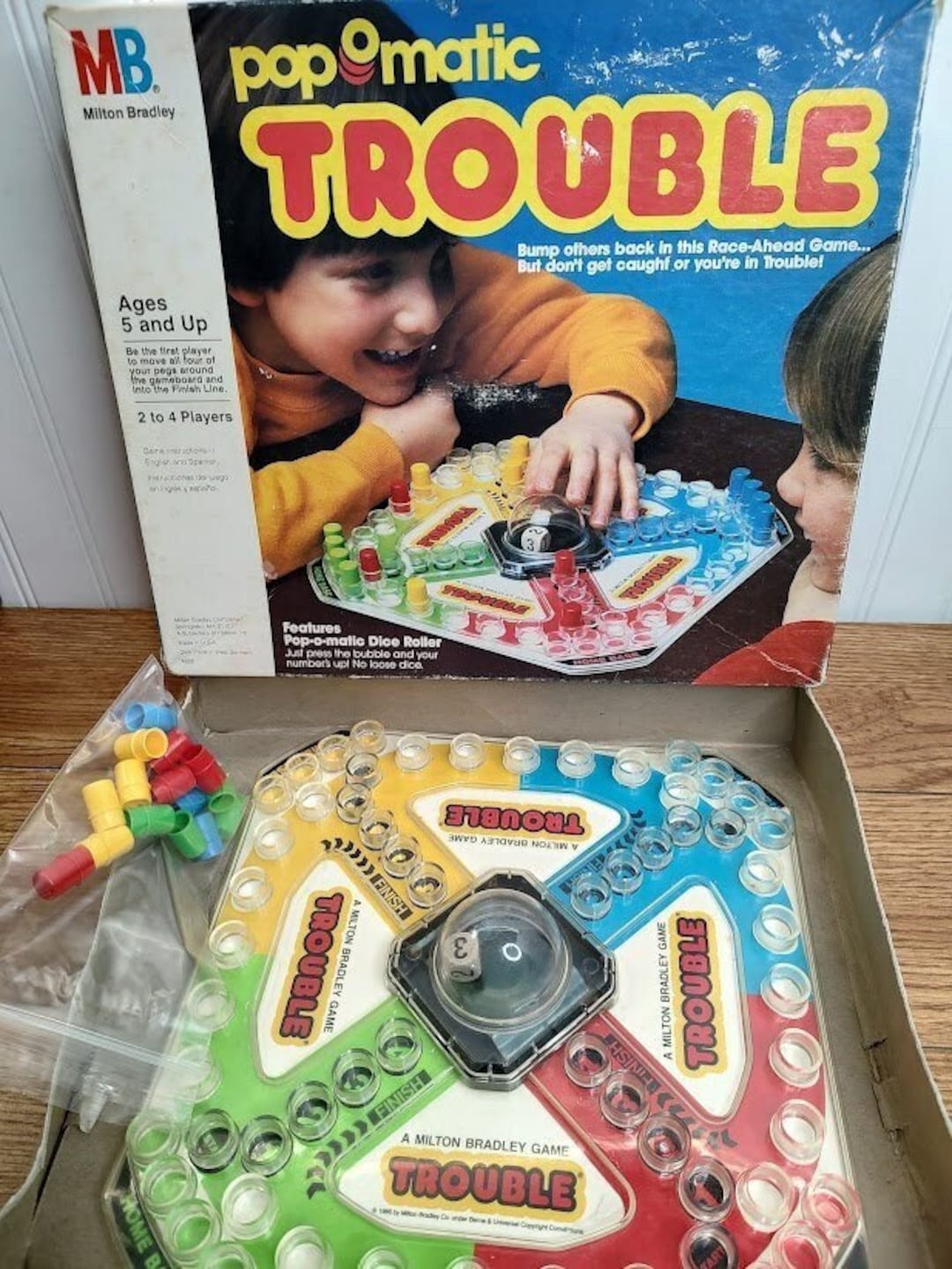Milton Bradley TROUBLE Pop-o-matic Game 1986 ~ Vintage Game Night ...