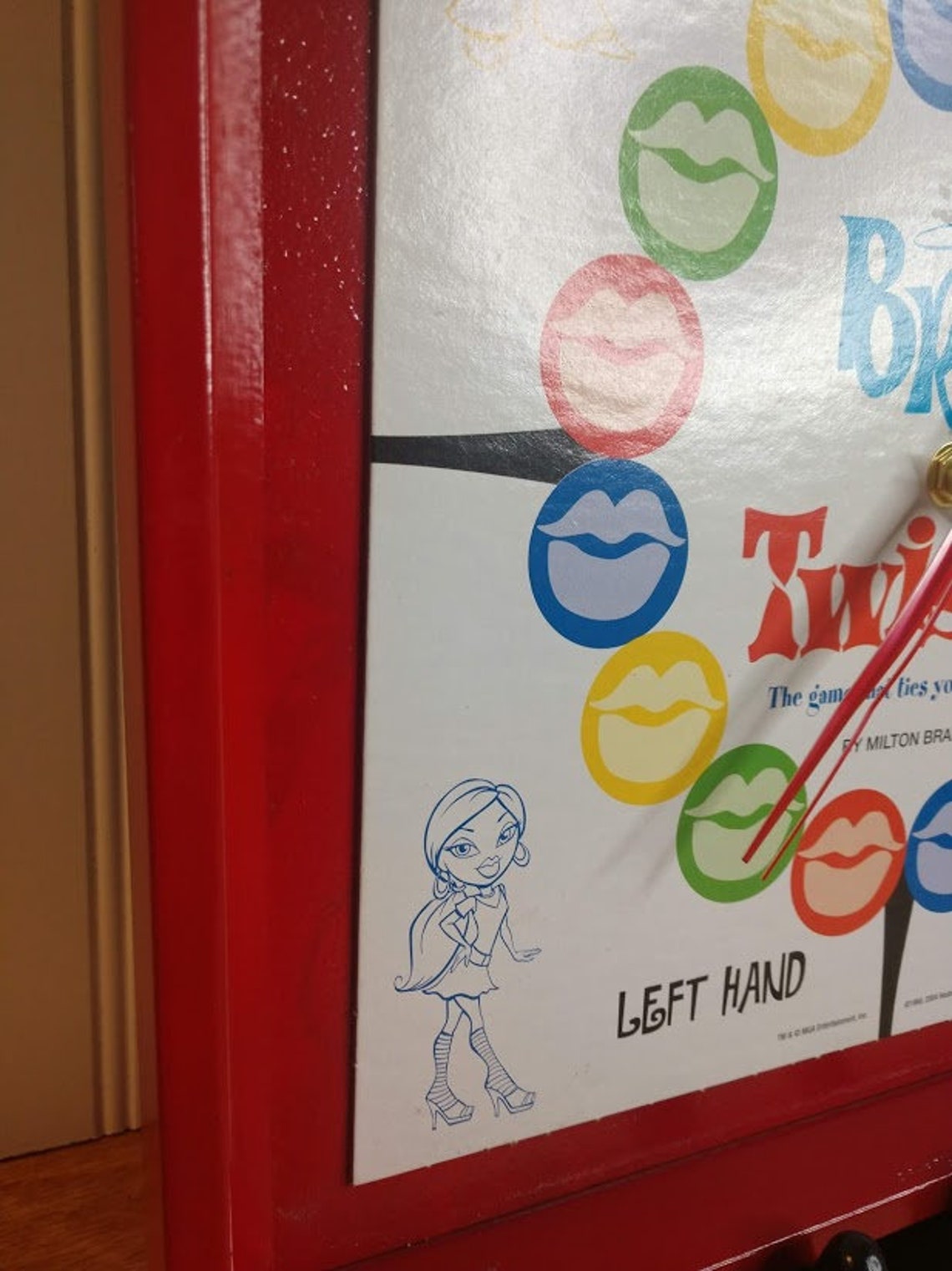 Upcycled BRATZ TWISTER Game Clock / Twister Time // Game Room Clock - Etsy