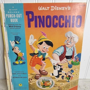Collectible Walt Disney's Pinocchio Punch-out Book (golden Press, 1962 ...