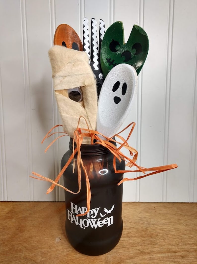 Jar Full of Halloween Fun Spooky Wooden Spoons ~ Spooky Halloween ...