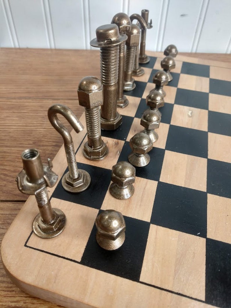 Hardware Chess Set Nut & Bolt Chess Set Unique Chess Set - Etsy