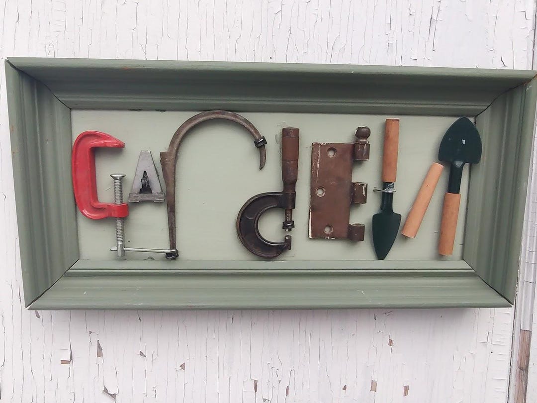 GARDEN Art Junk Sign ~ Art Junk Sign ~ Salvaged Junk Sign - Etsy