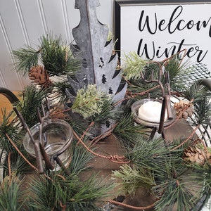 Rustic Winter Christmas Vignette Cabin Christmas Farmhouse Christmas ...