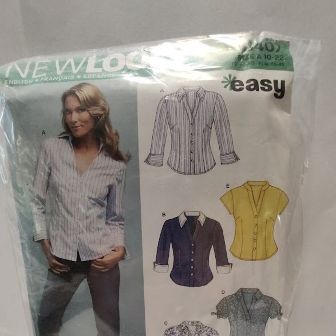 New Look #6407 Button Blouse Pattern Size A (10-22) - Etsy