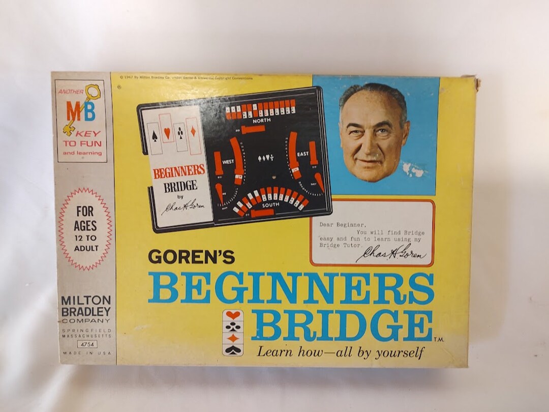 Vintage Goren's Beginners Bridge 1967 Milton Bradley Bridge Card Game ...