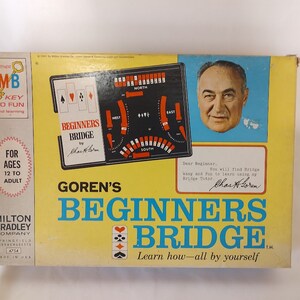 Vintage Goren's Beginners Bridge 1967 Milton Bradley Bridge Card Game ...