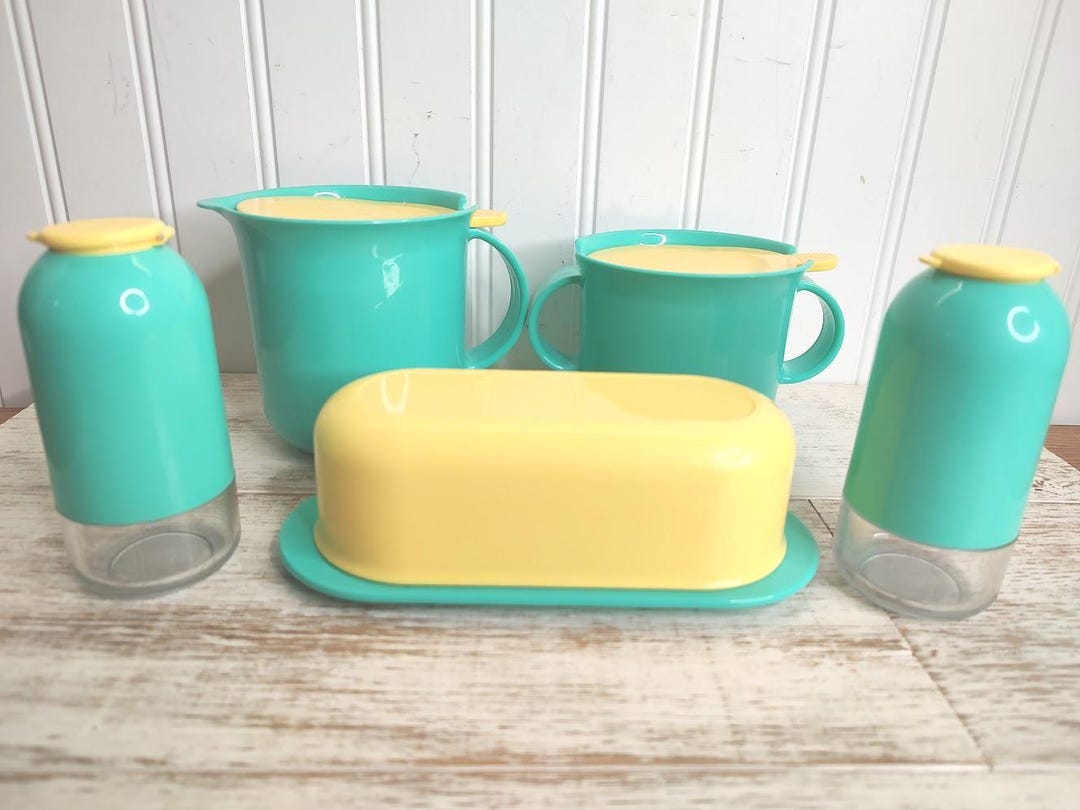 Tupperware Creamer, Sugar Container -2309, 2310, Salt & Pepper 2314 AND ...