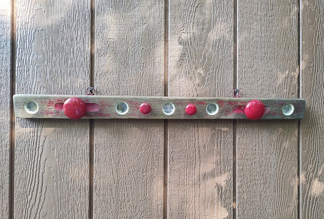 Vintage Level Coat Rack ~ Farmhouse Decor ~funky Coatrack ~ Man Cave ...