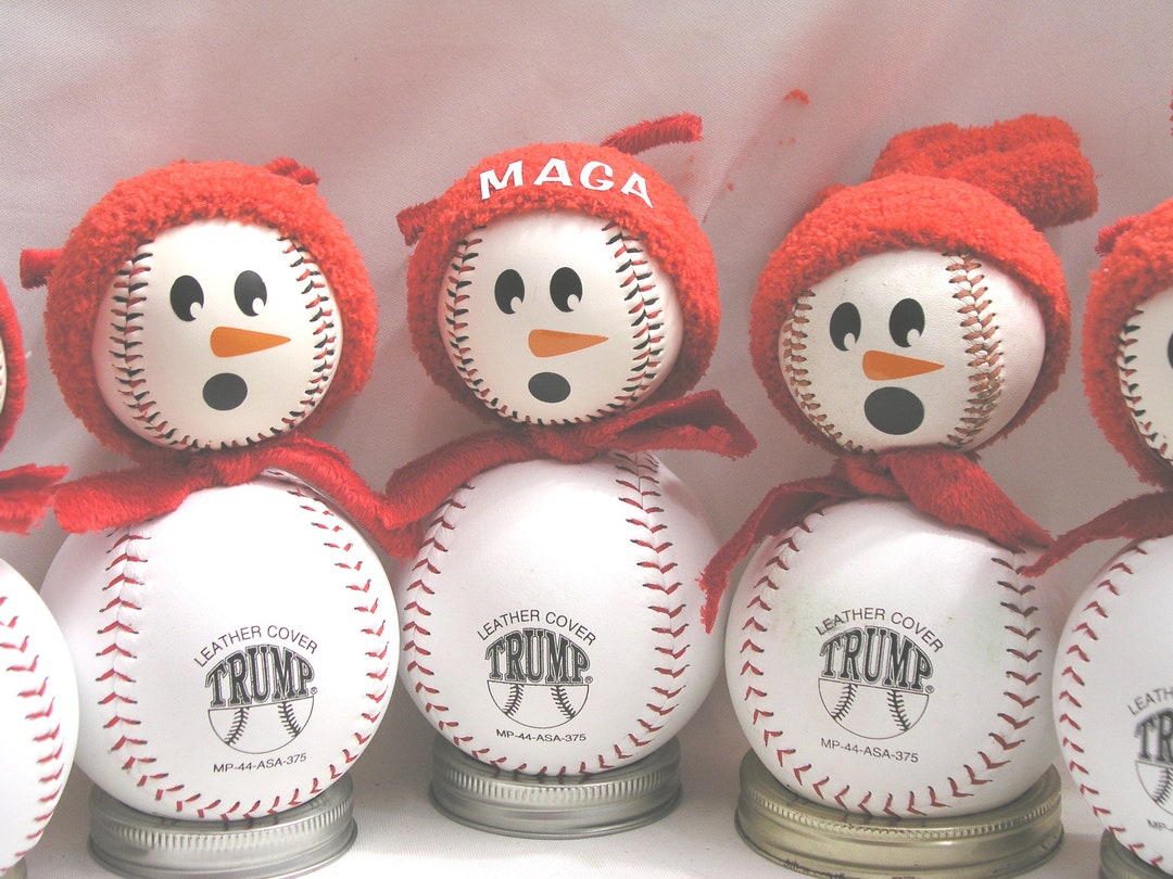 Trump Baseball Snowman ~ Snowman ~ Baseball Decor ~ Love Baseball ...